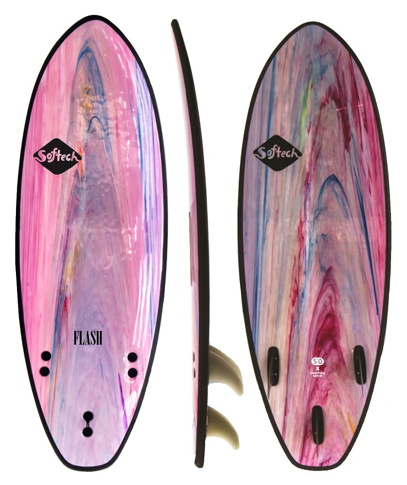 Softech Flash DSS 5' Soft surfboard Pink – Bodyboard HQ