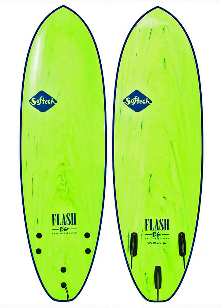 Softech Geiselman Flash 5'7" Soft surfboard Green Marble – Bodyboard HQ
