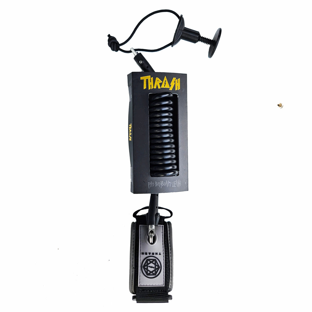 Thrash Double Swivel wrist leash Black Grey – Bodyboard HQ