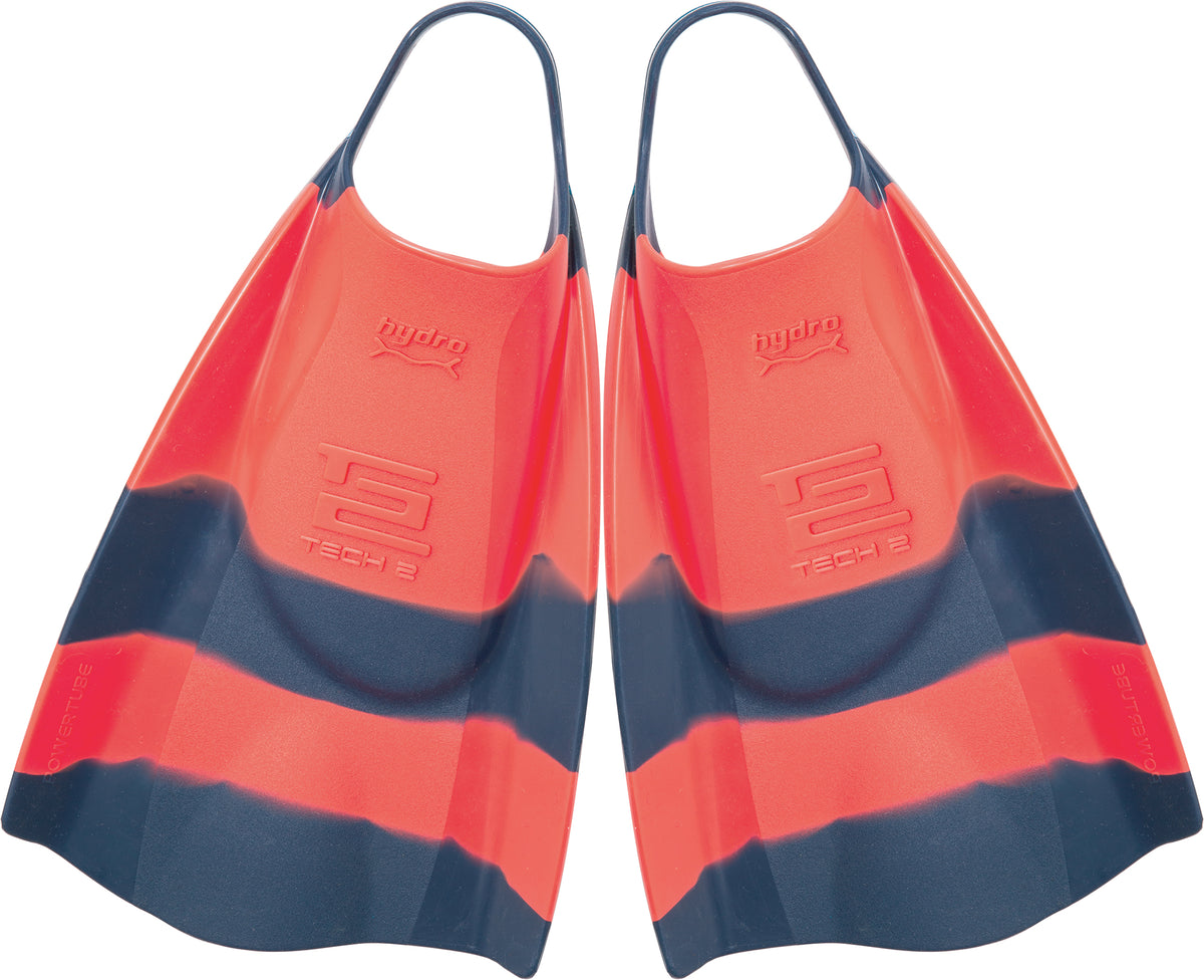 Hydro Tech 2 fins Red Navy Stripe – Bodyboard HQ
