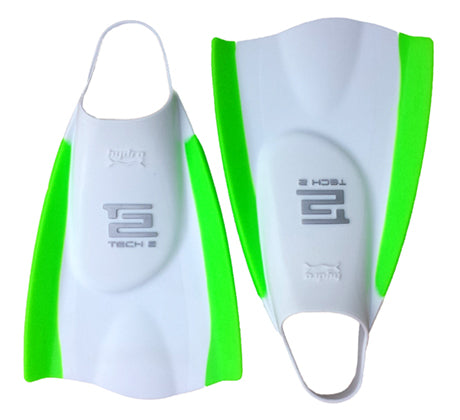 Hydro Tech 2 Fins White Green – Bodyboard HQ