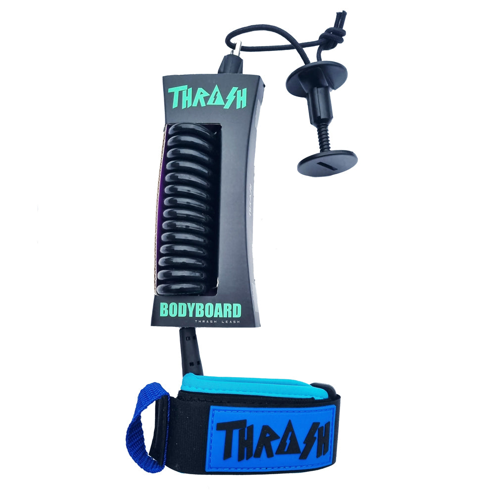 Thrash Double Swivel wrist leash Black Blue – Bodyboard HQ